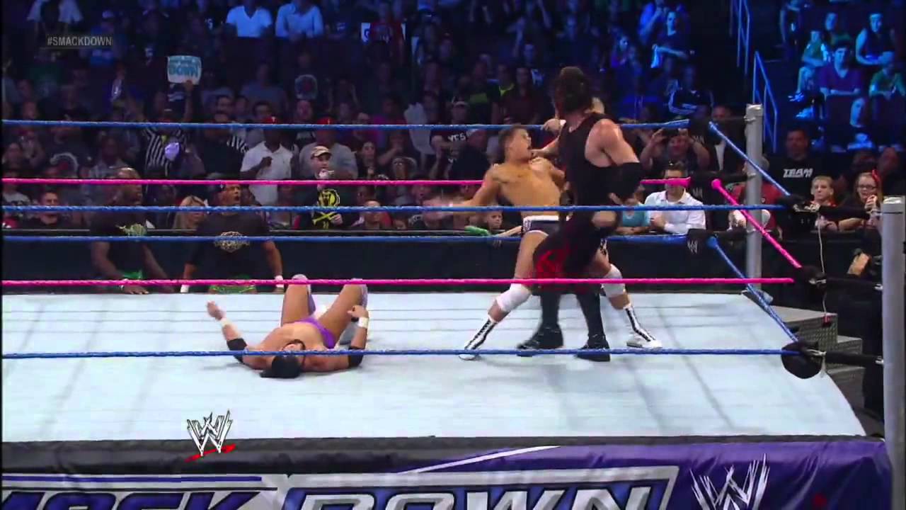 Kane and Daniel Bryan Attack WWE Tag Teams With Chairs - WWE Smackdown ...