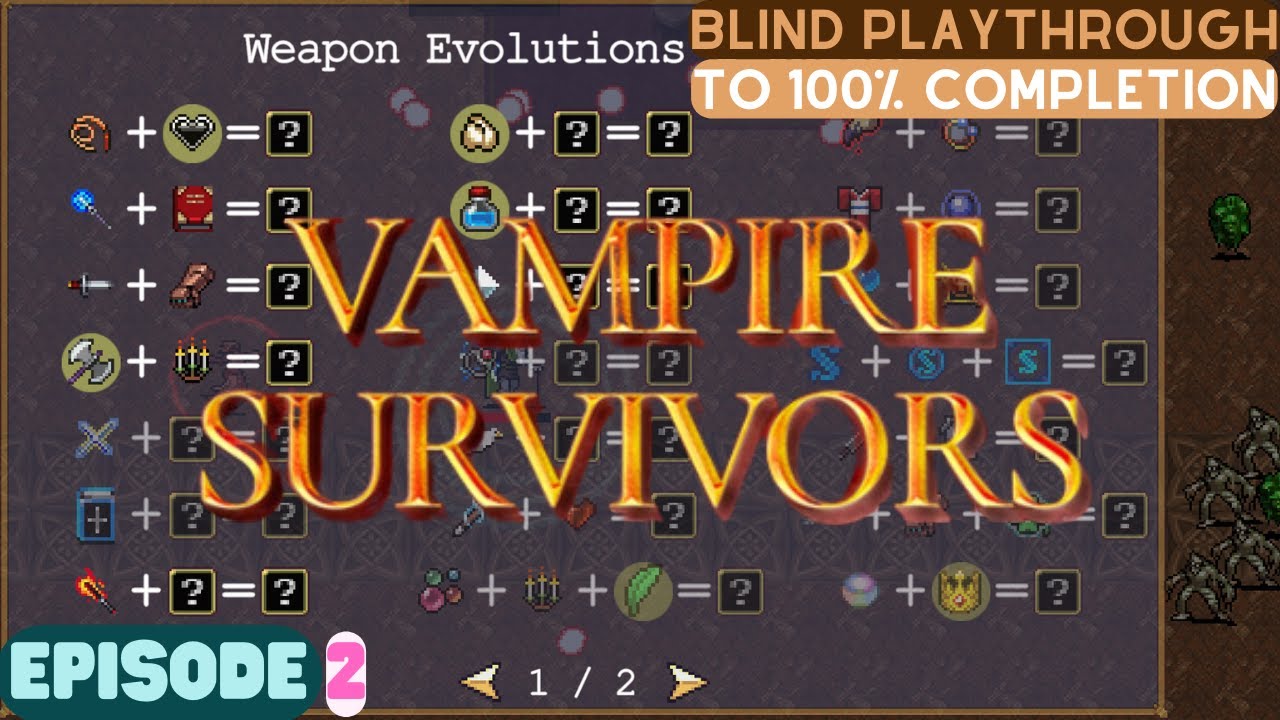 Grim Grimoire Found! - Vampire Survivors - Blind Playthrough To 100% ...