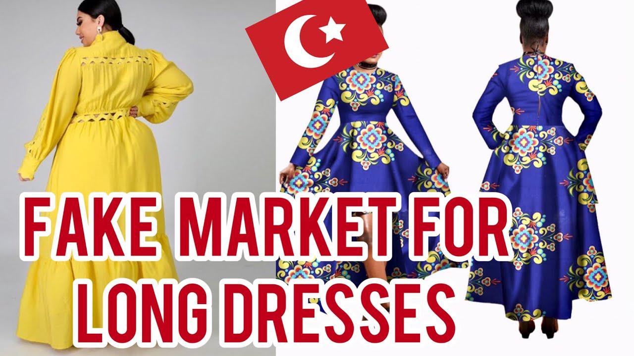 Wholesale Fake Market For Long Dresses In Istanbul Turkey - YouTube