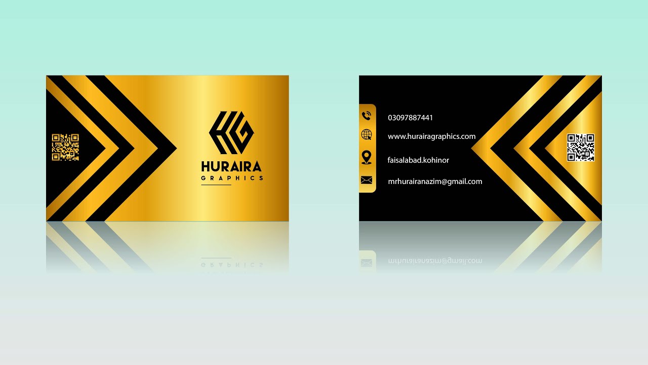 Make gold luxury business card design | illustrator #businesscarddesign ...