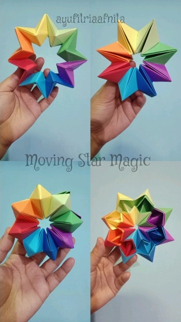 Moving Star Magic | #origami #origamitutorial #star #starorigami # ...
