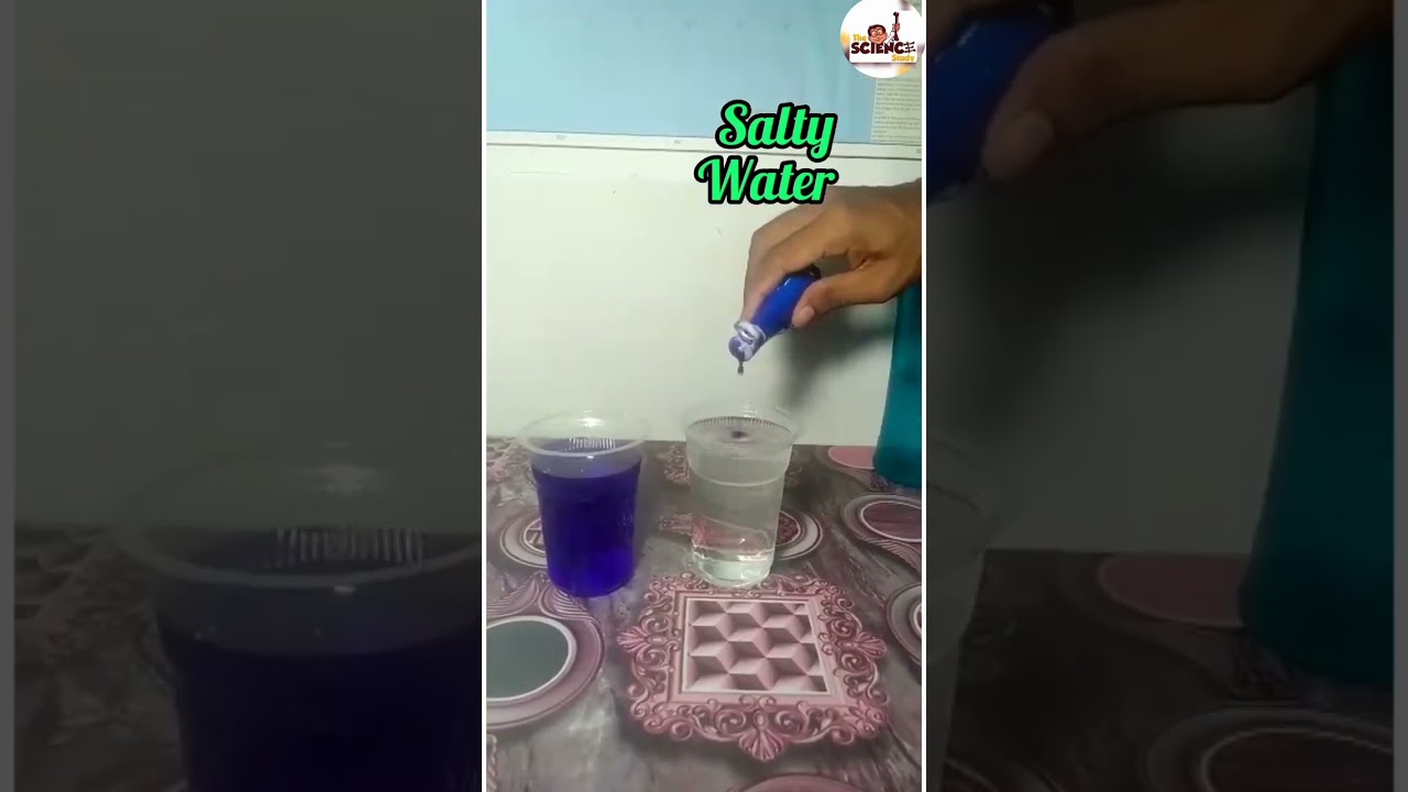 Normal water and Salty water with ujala (colour) experiment #shorts # ...