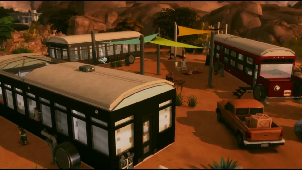 Bus Life In The Sims 4 - School Bus Community Build - YouTube