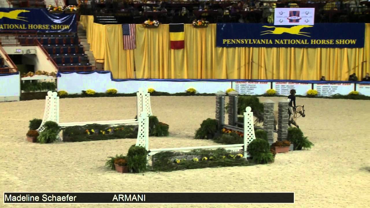 371 ARMANI Madeline Schaefer, Class 17 Pony Hunter Winners Stake - YouTube