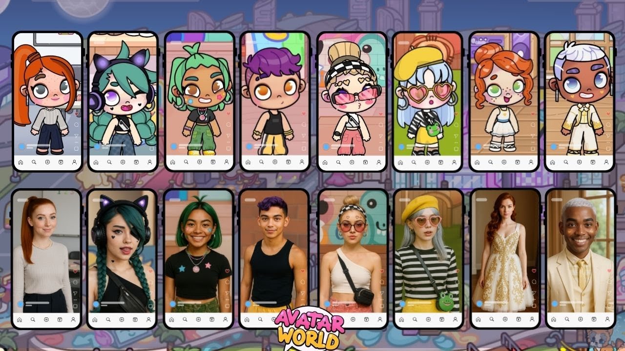 🤩AVATAR WORLD CHARACTERS VS REAL LIFE 😍 part 8 - YouTube