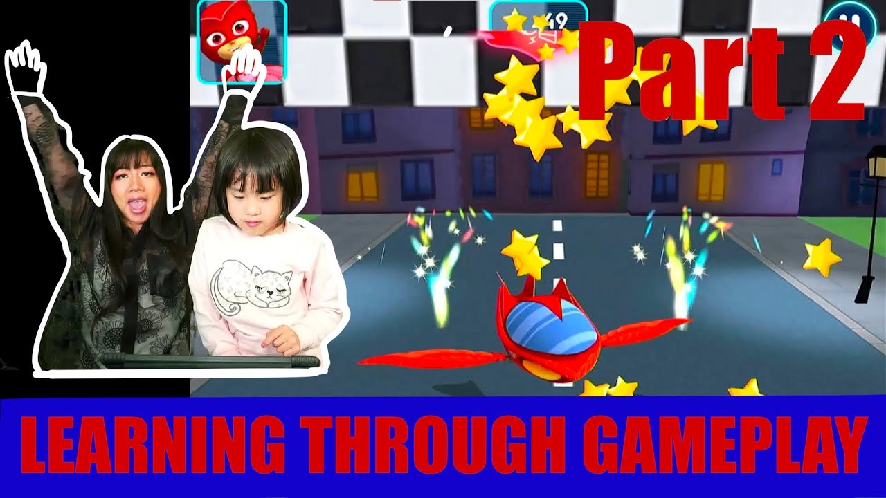 Part 2 PJ Masks driving school - build your own race track gameplay ...