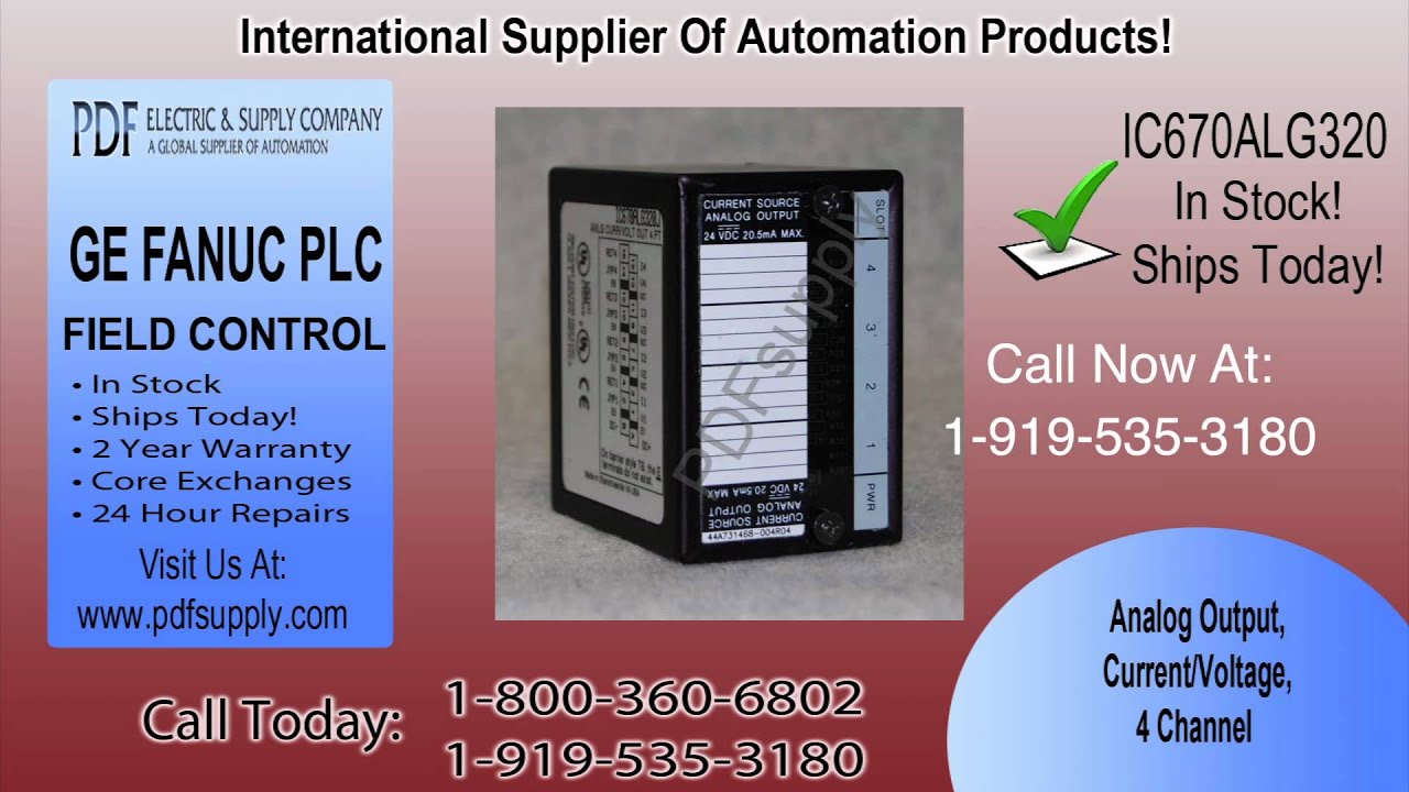 IC670ALG320 | GE Fanuc Field Control | In Stock! Call 800.360.6802 ...