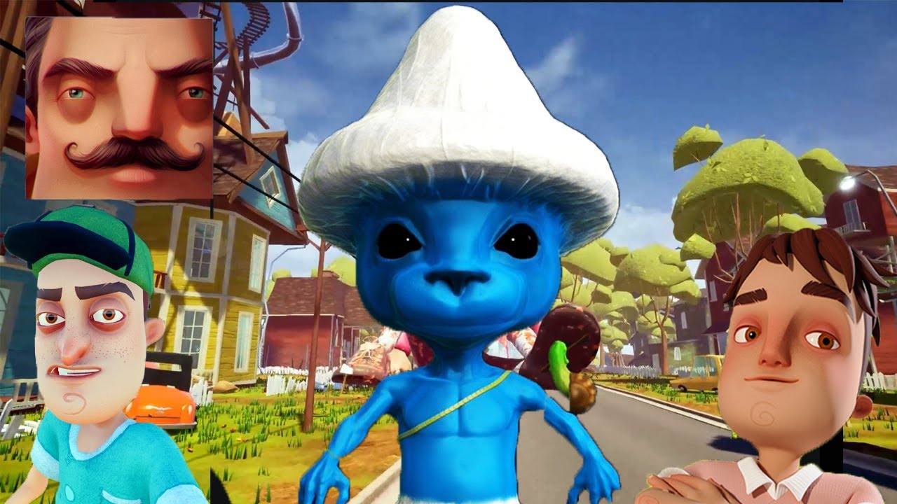 Hello Neighbor - My New Neighbor Blue Smurf Cat (Shaylushay) Act 4 ...