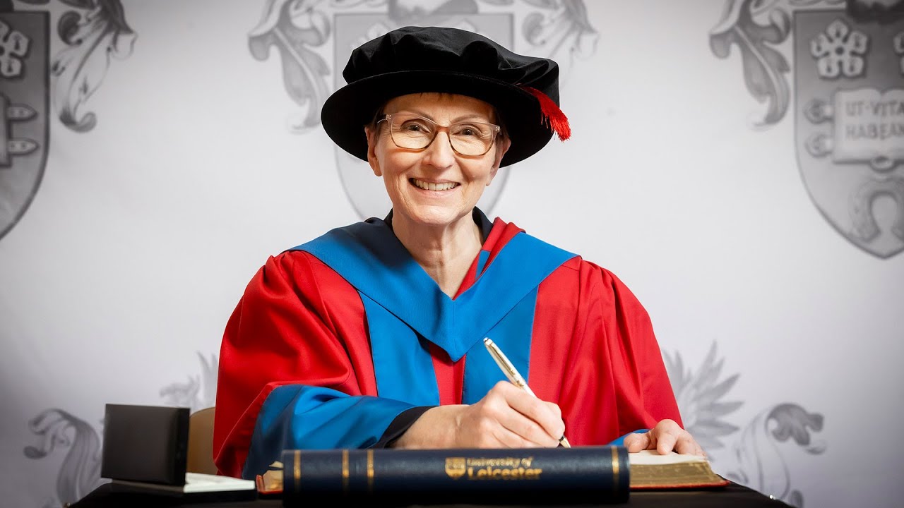 Helen Sharman CMG OBE - Honorary Degree - University of Leicester - YouTube