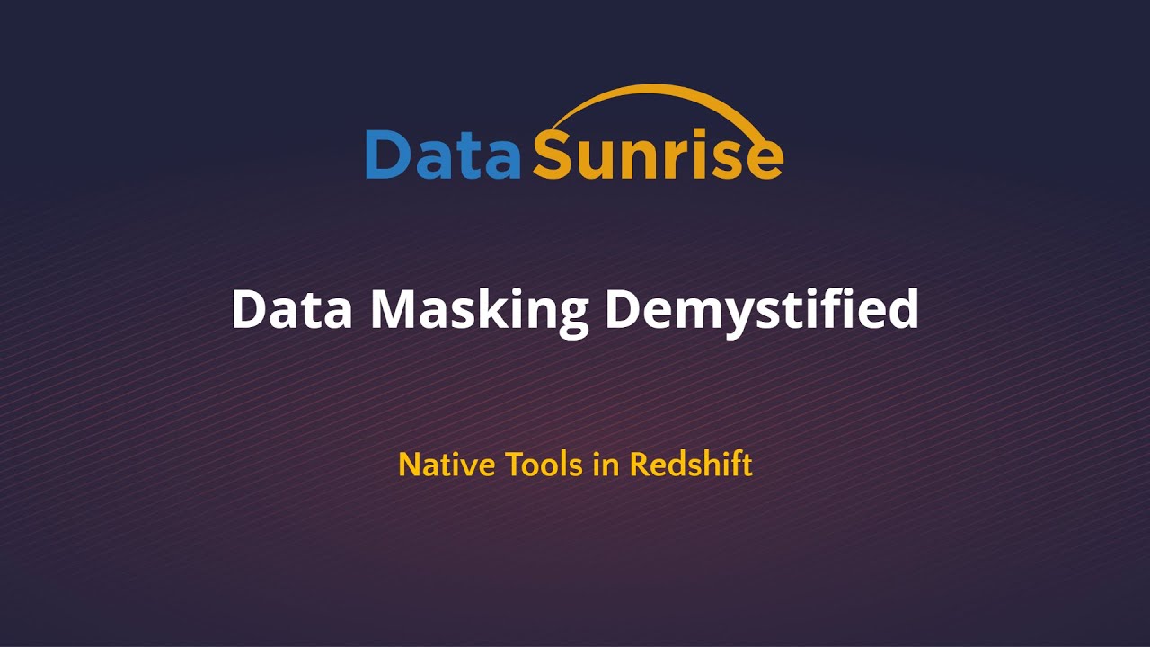 02. Amazon Redshift Data Masking with Native Tools - YouTube