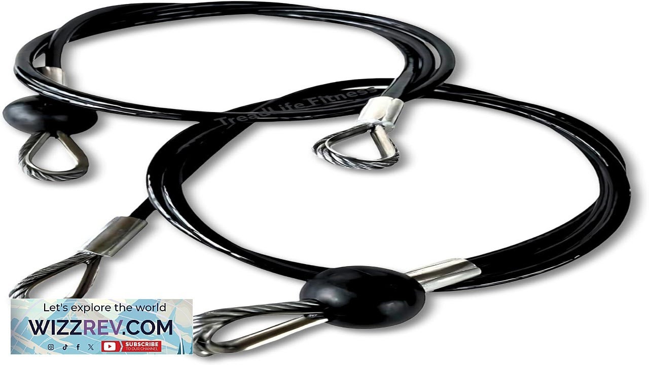 TreadLife Fitness LAT Attachment 41” Cables (Pair) Heavy-Duty ...