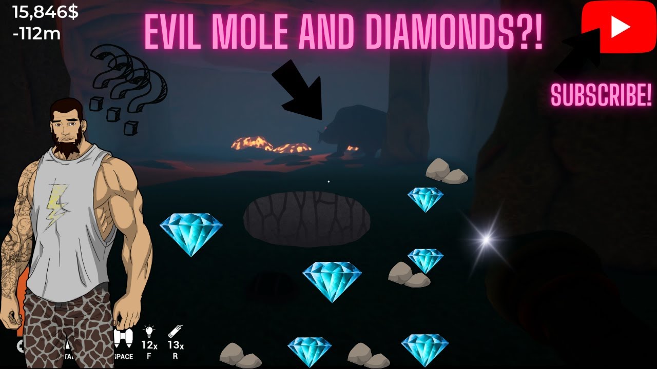 Finding An Evil Mole And Diamonds?!? A Game About Digging A Hole. - YouTube
