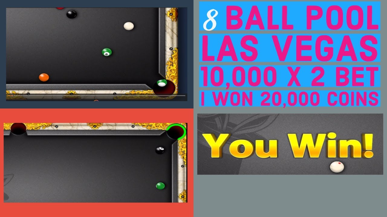 8 Ball Pool Gameplay / Las Vegas 1v1 Match | I won 20,000 Gold Coin ...