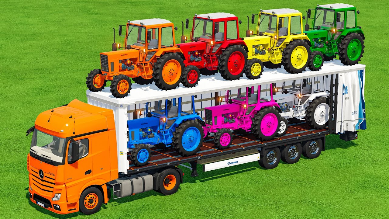MINI TRACTOR OF COLORS & DOUBLE LOADING IN FS22 | FARMING SIMULATOR 22 ...