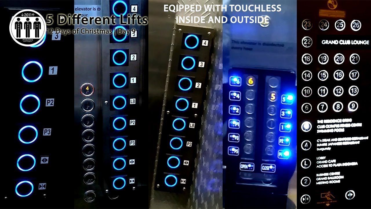 SIGMA, Mitsubishi and KONE Lifts / Elevators with TOUCHLESS BUTTONS at Plaza Indonesia, Jakarta ...