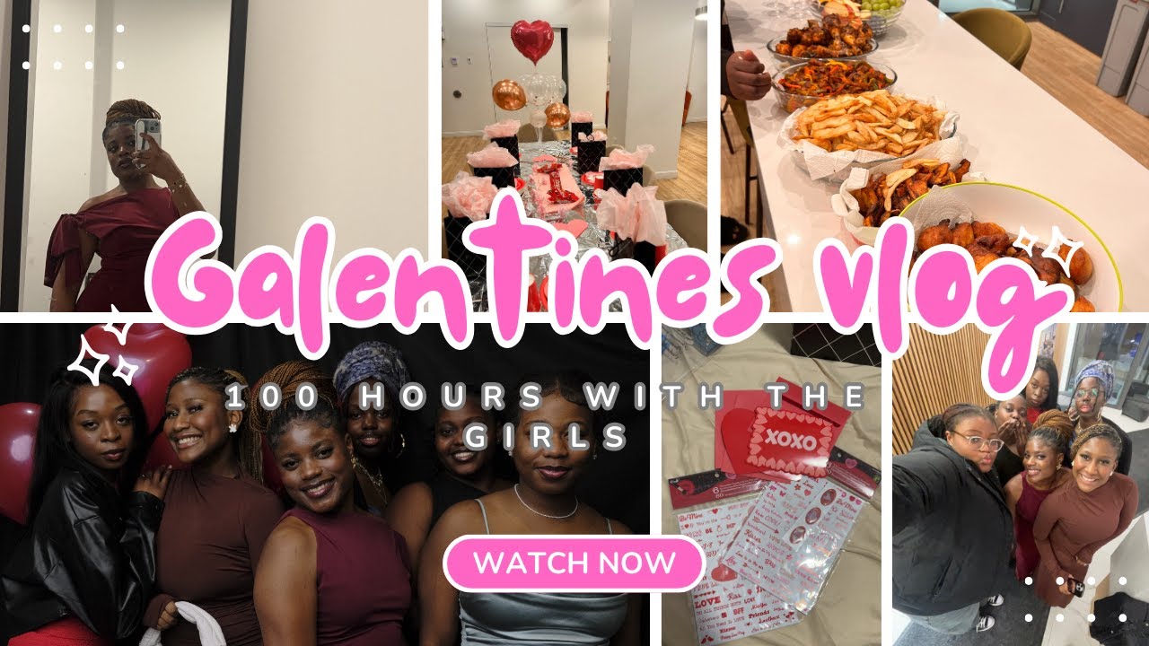 Galentine's Sleepover: 100 HOURS with My Girls| Cooking, Baking & Pure ...