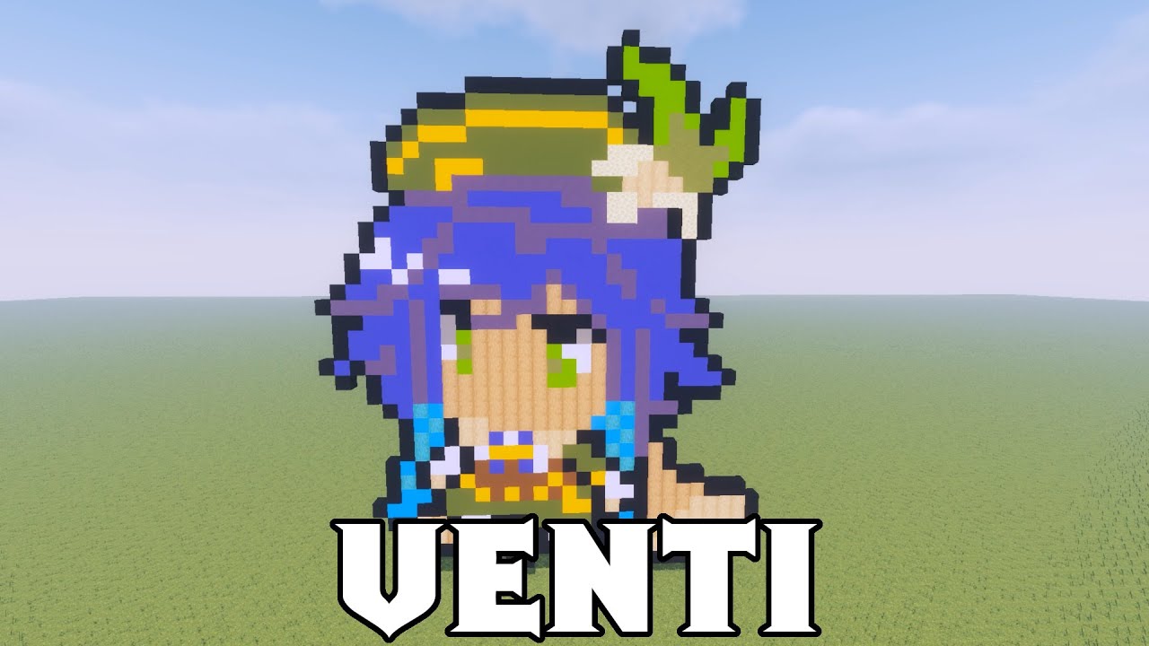 Venti [Genshin Impact] - Minecraft Pixel Art [#215] - YouTube