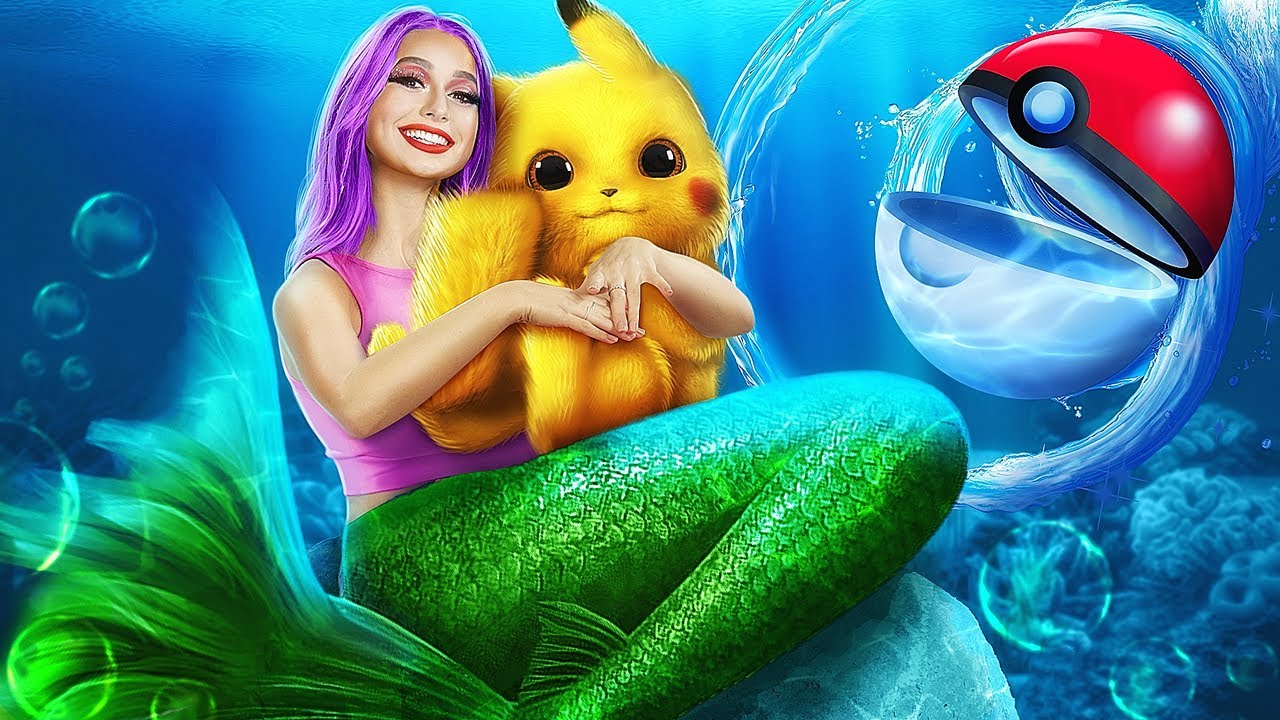 Mermaid Adopted Pokemon! My Pokemon Become Mermaid! Pokemon in Real ...