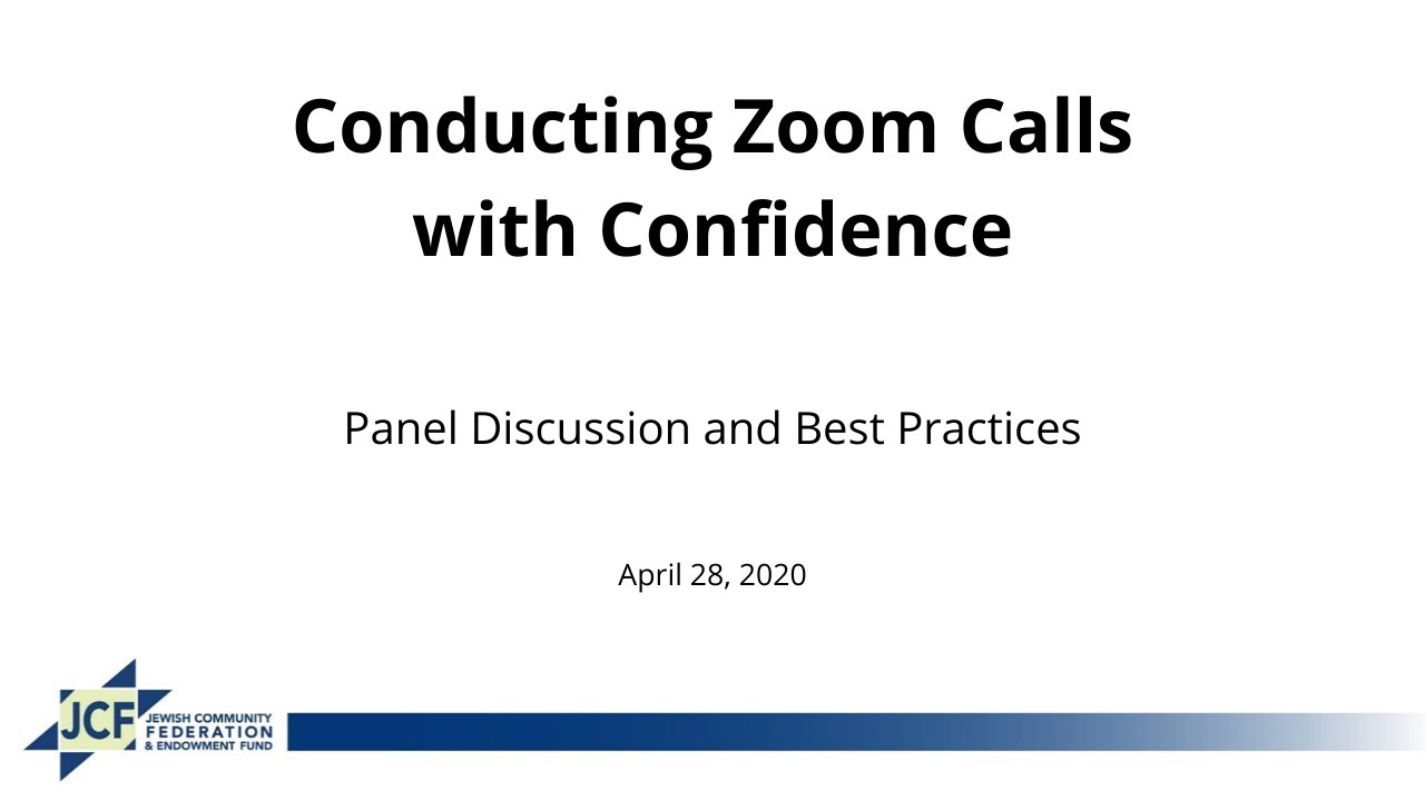 Conducting Zoom Calls with Confidence Webinar - YouTube