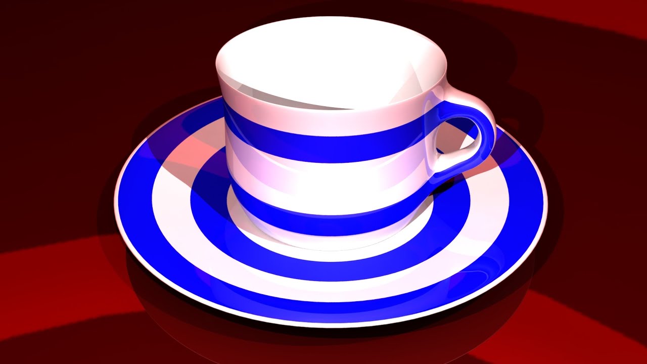 Maya tutorial : How to model a Cup and Saucer - YouTube