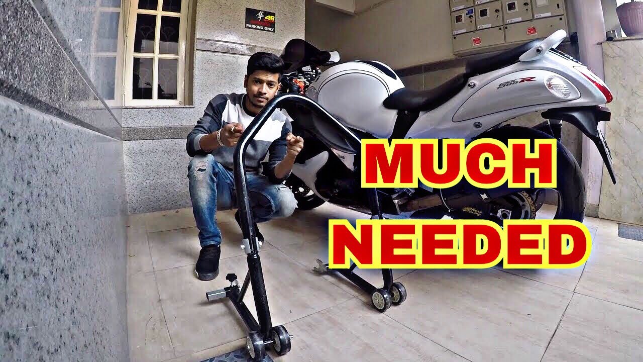 HOW TO PUT RARE PADDOCK STAND FOR | HAYABUSA - YouTube
