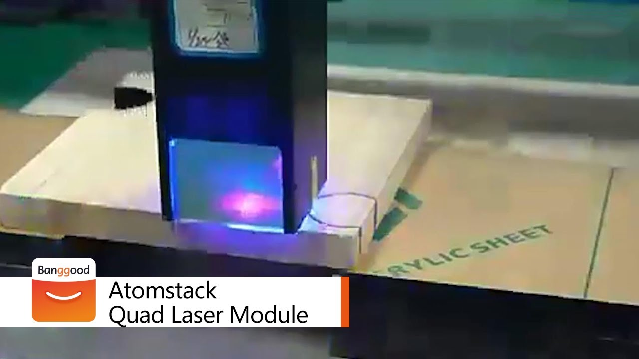 Atomstack M100 20W Quad Laser Module With Air Assist System - YouTube