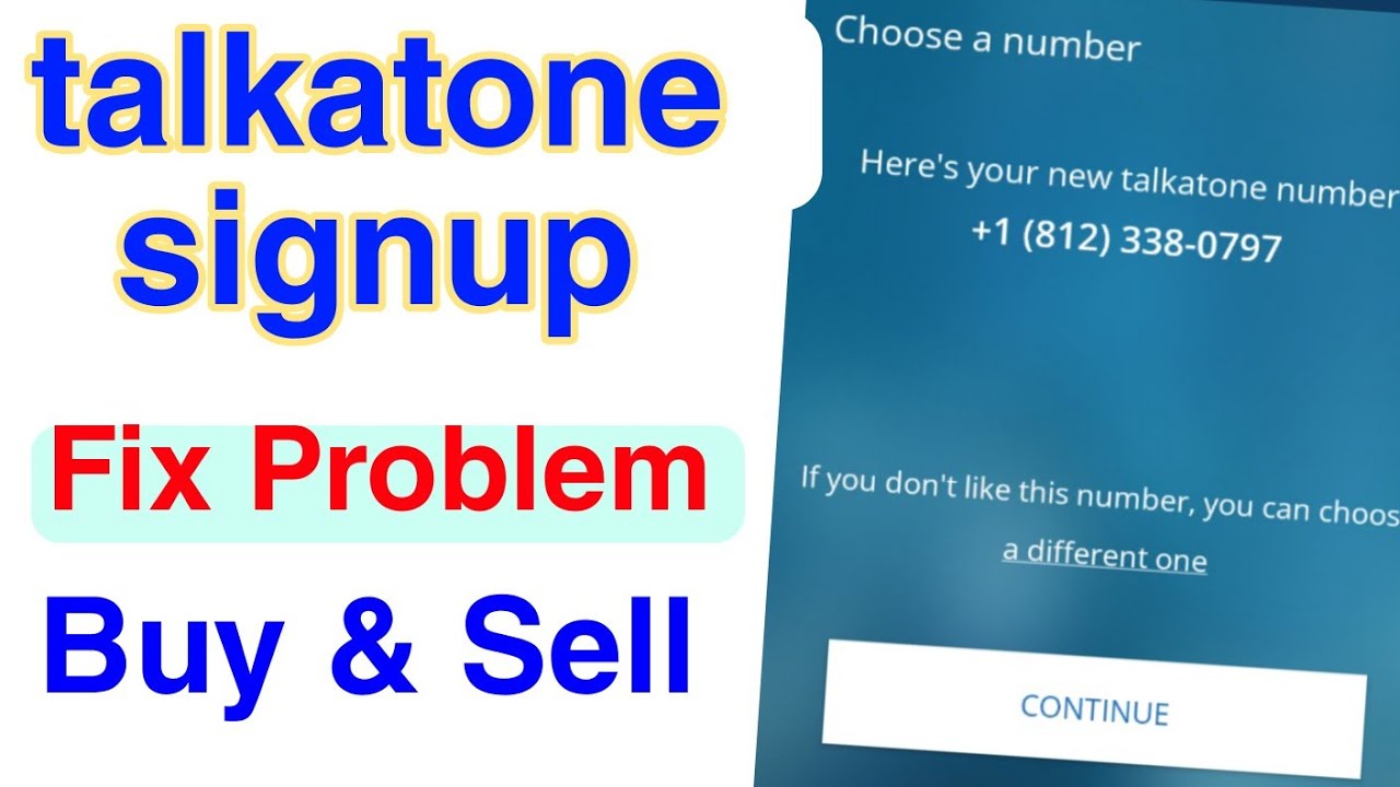 Talkatone sign up problem 2024 Talkatone ID Buy Sell USA Number Free ...