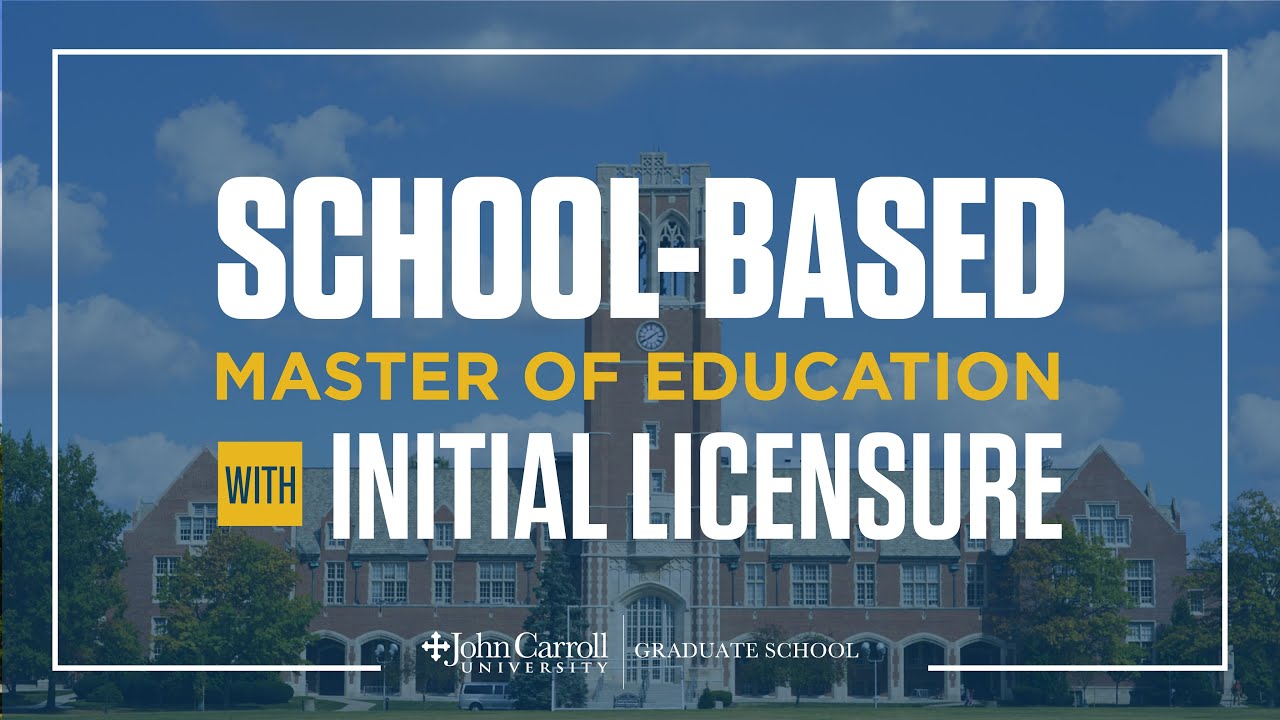 Master of Education with Initial Licensure - School-Based Program - YouTube