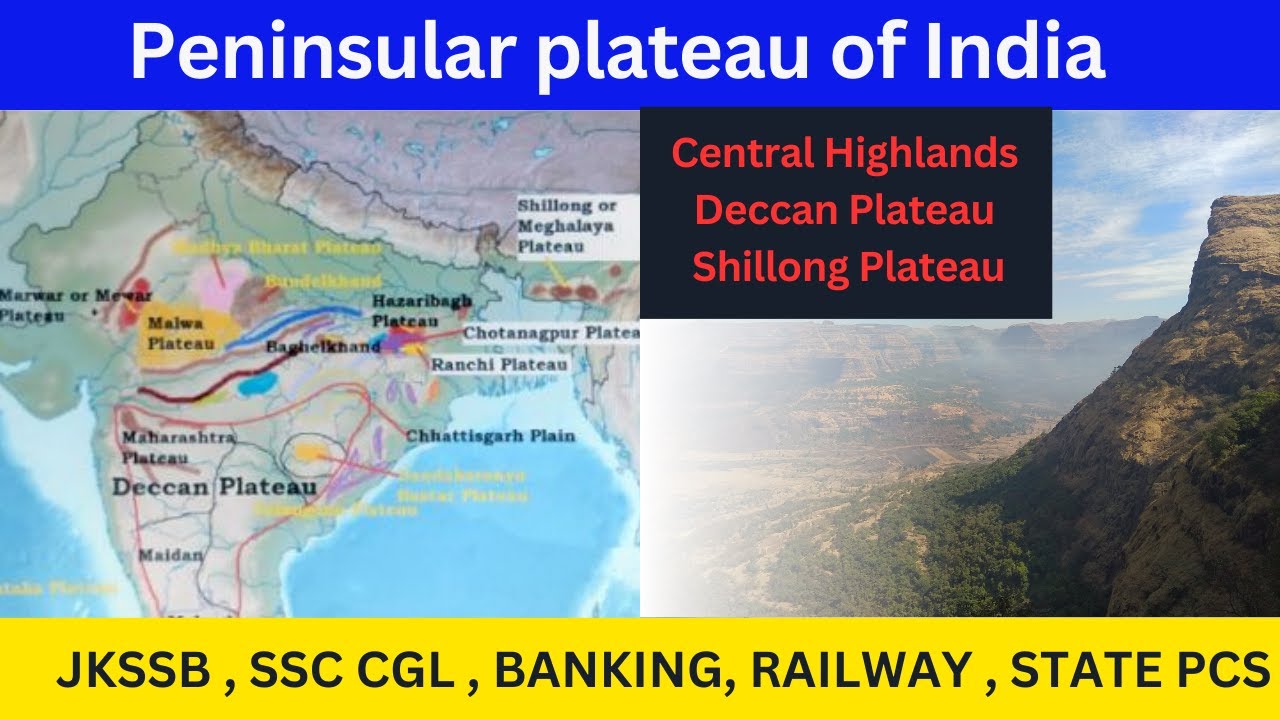 Indian Geography : | Peninsular Plateau of india | Geography For Jkssb ...