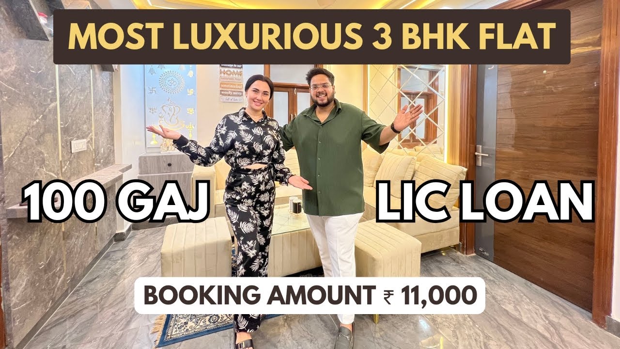 Most Luxurious 3 Bhk Flat | In Uttam Nagar | 100 Gaj LIC Loan Booking Amount 11000 /- - YouTube