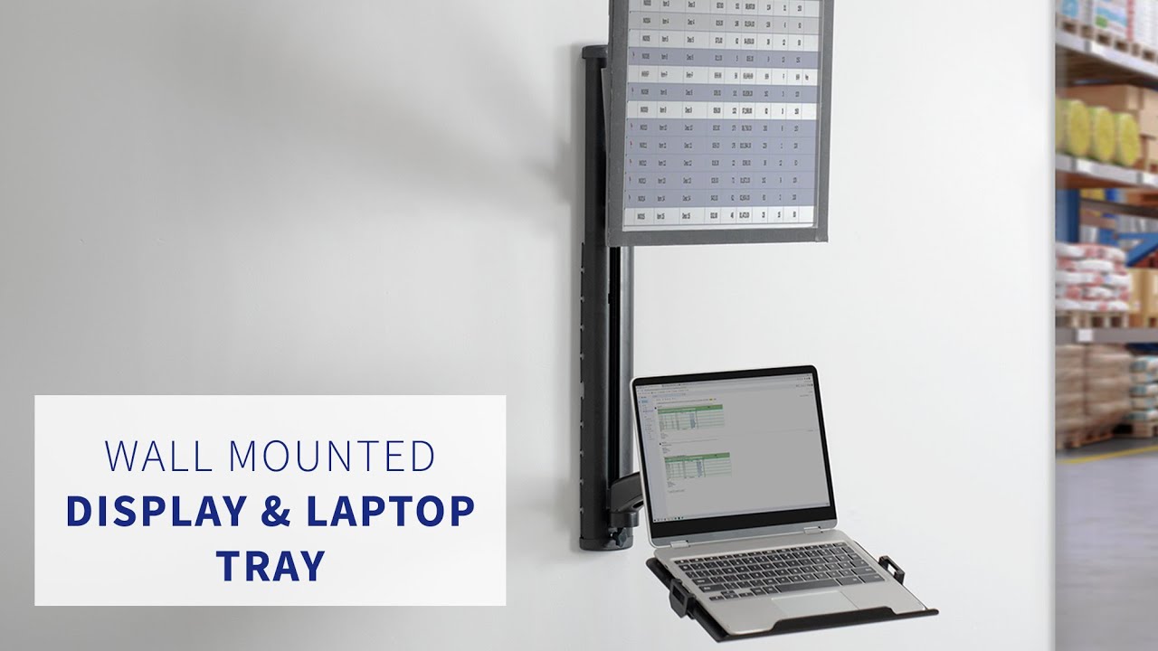 STAND-SIT1L Sit to Stand Single Monitor & Laptop Wall Mount Workstation ...