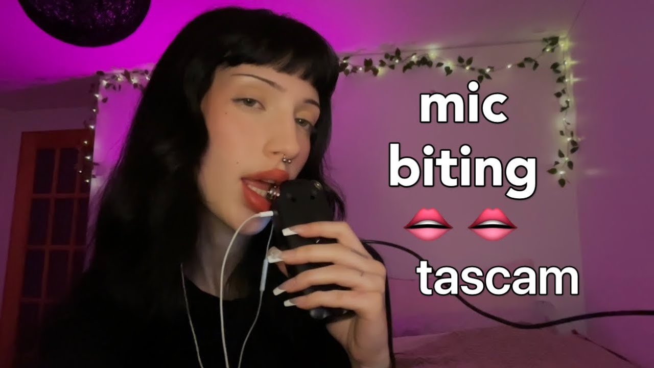 asmr ♡ mic biting, mouth sounds, mic eating, talking - YouTube