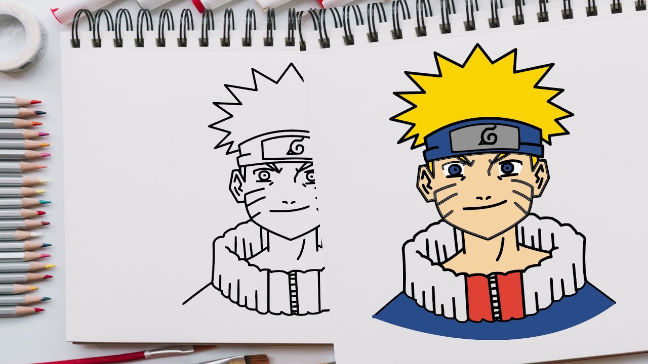 Comment Dessiner Naruto Uzumaki | Processus étape par étape - YouTube
