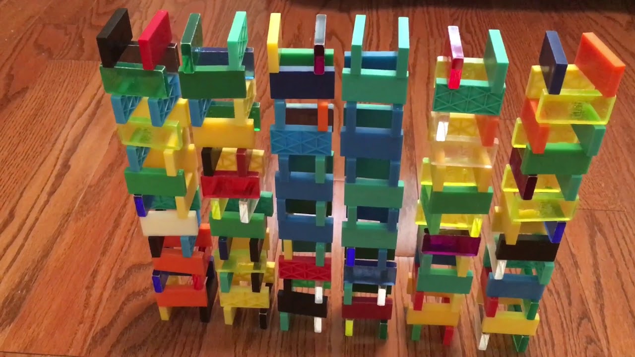 What it’s like to run through towers of dominoes - YouTube
