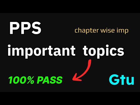 gtu pps imp- chapter wise imp- pps gtu | #gtuimp #gtu - YouTube