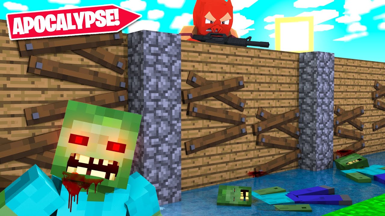 Minecraft Apocalypse - ZOMBIE PROOF FORTRESS! - YouTube