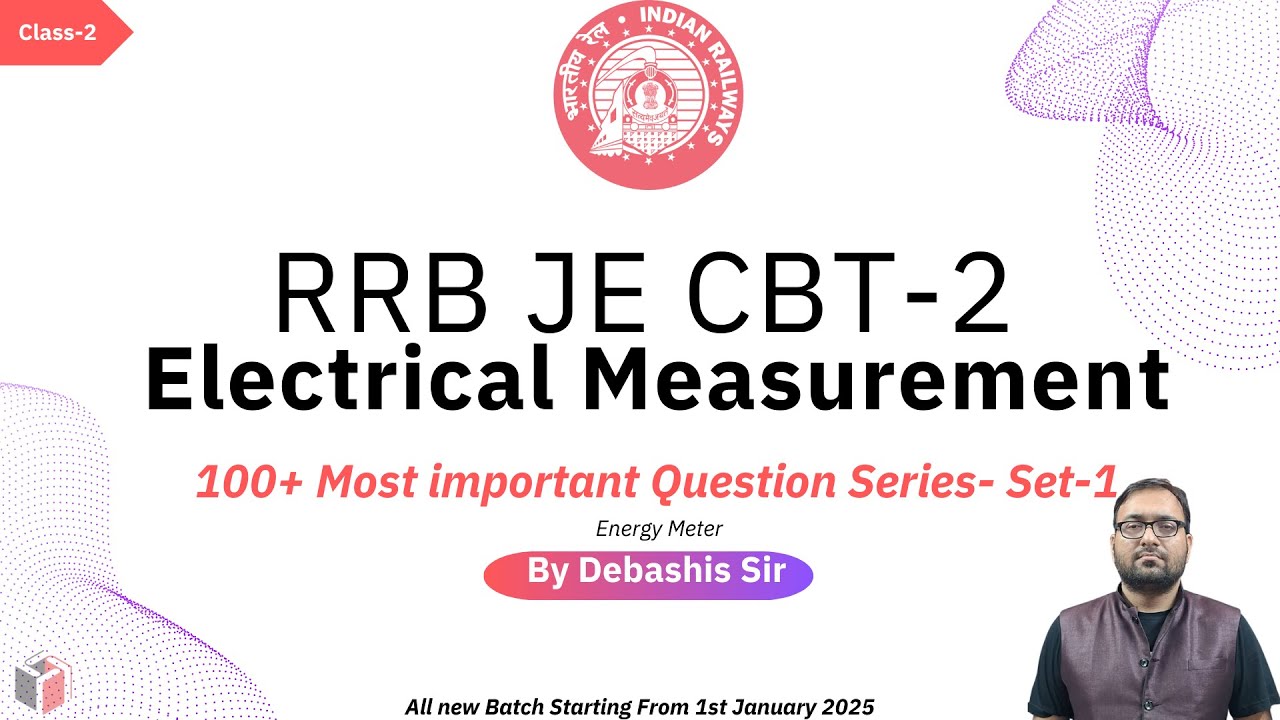100 Most Important MCQs on Electrical Measurement Set-1 I RRB JE CBT-2 - YouTube