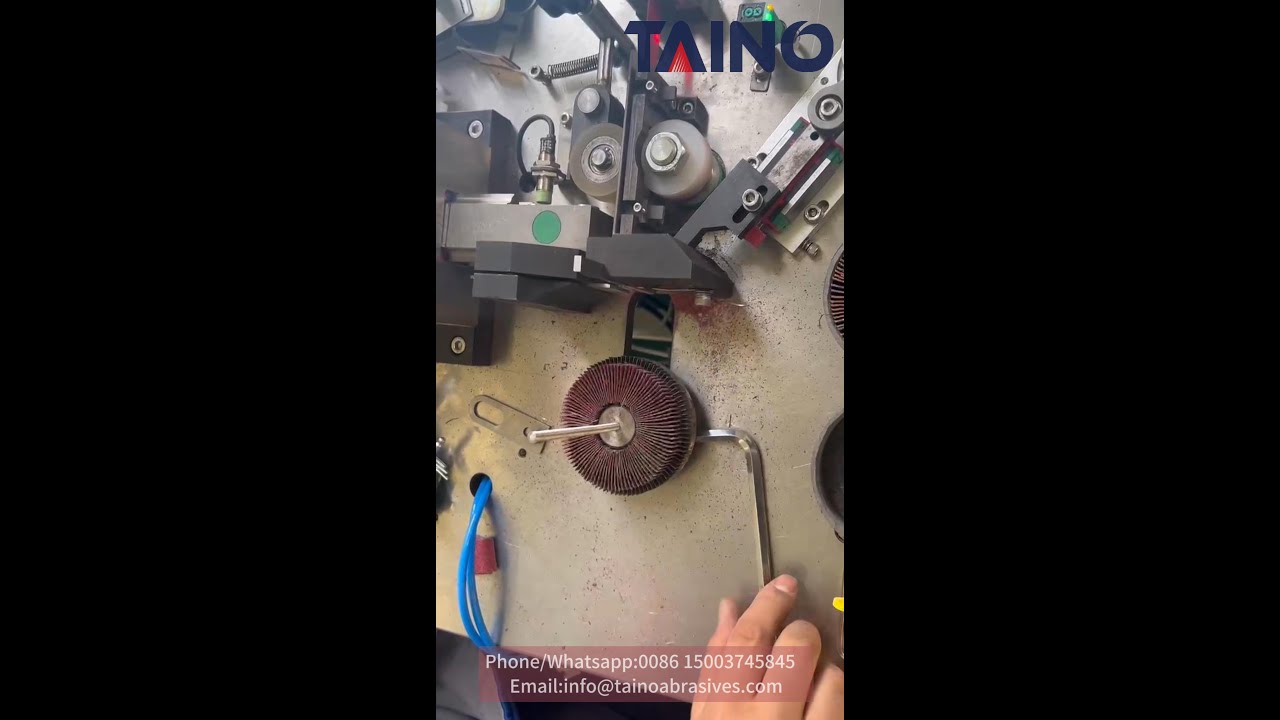 Shaft mounted flap wheel machine 1 - YouTube
