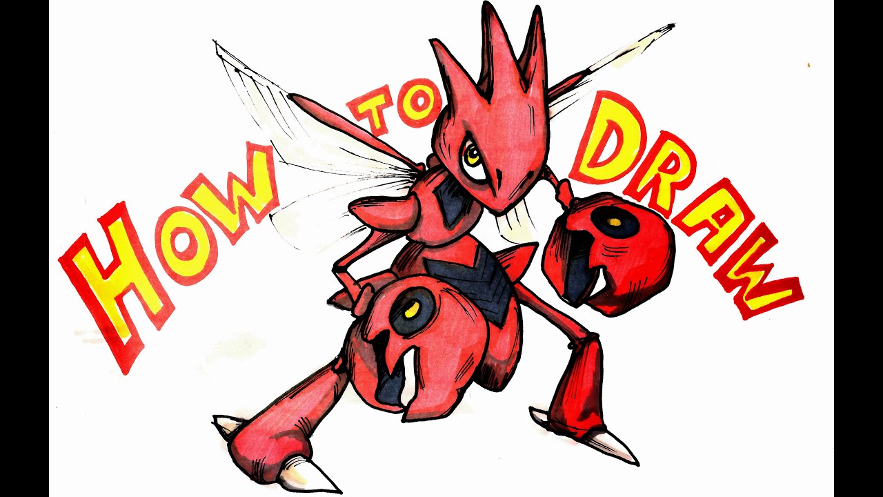 How to Draw Scizor Pokemon Go #212 - YouTube