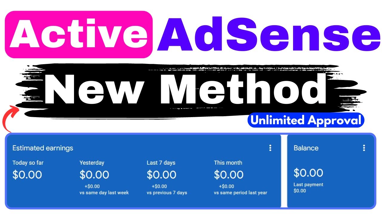 Instant Active Dashboard New Method 2025 | How to Get Fast AdSense ...
