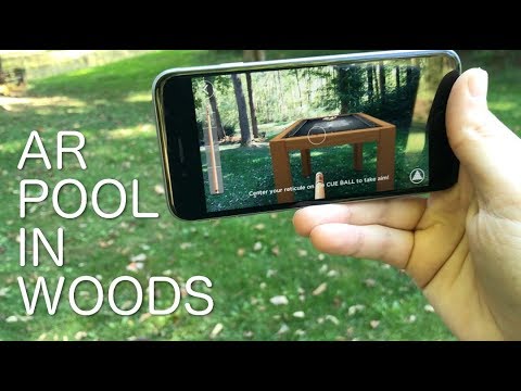 2 Best Augmented Reality Pool Games - Playing AR Pool in Woods - YouTube