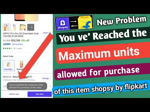 You ve' Reached the Maximum units allowed for purchase of this items ...