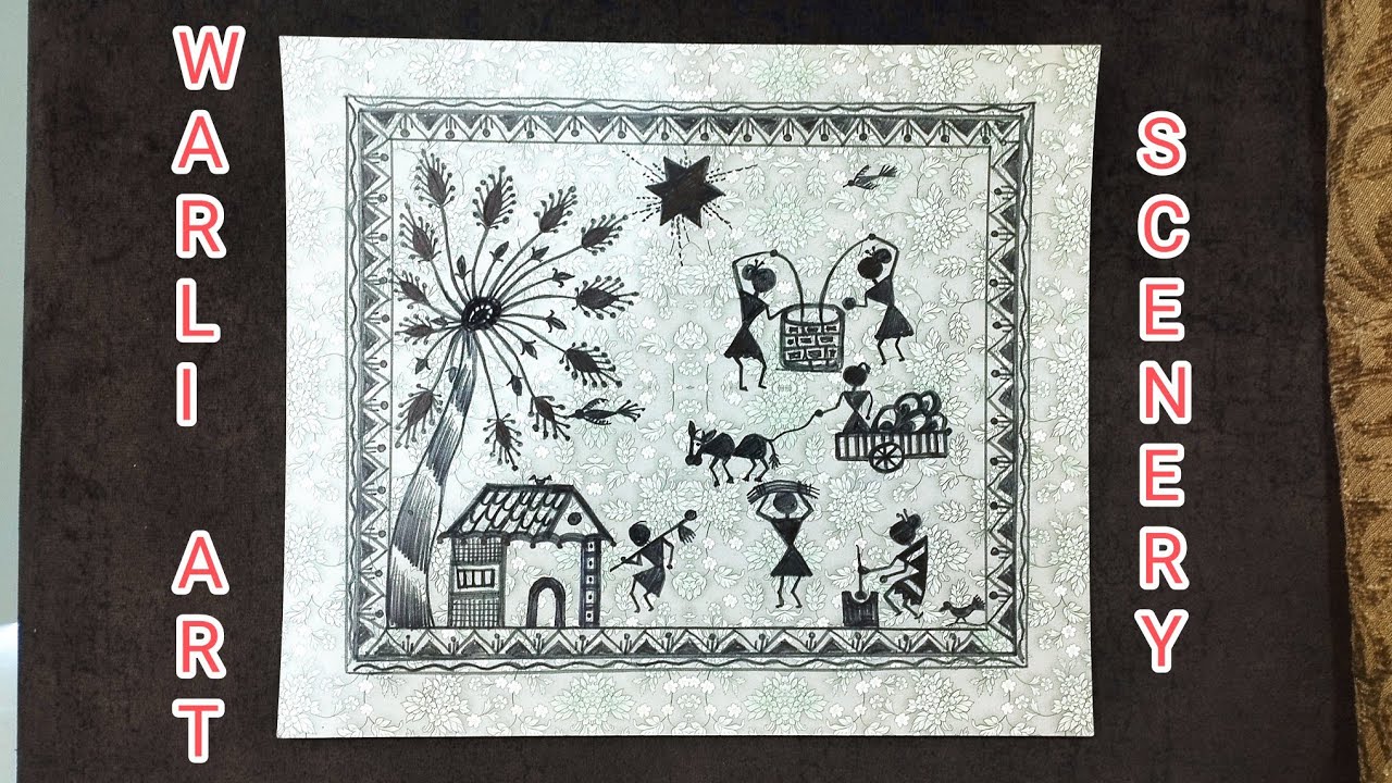 Warli Art | Diy Warli Painting | Warli Painting Easy |warli scenery ...