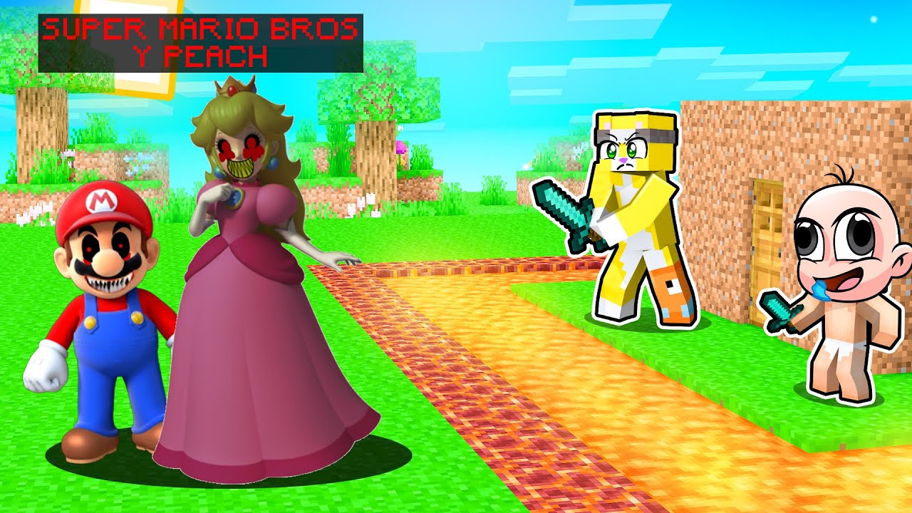 Super Mario Bros Vs Base Segura Michi Miau Y Bebe Noob Reto De La