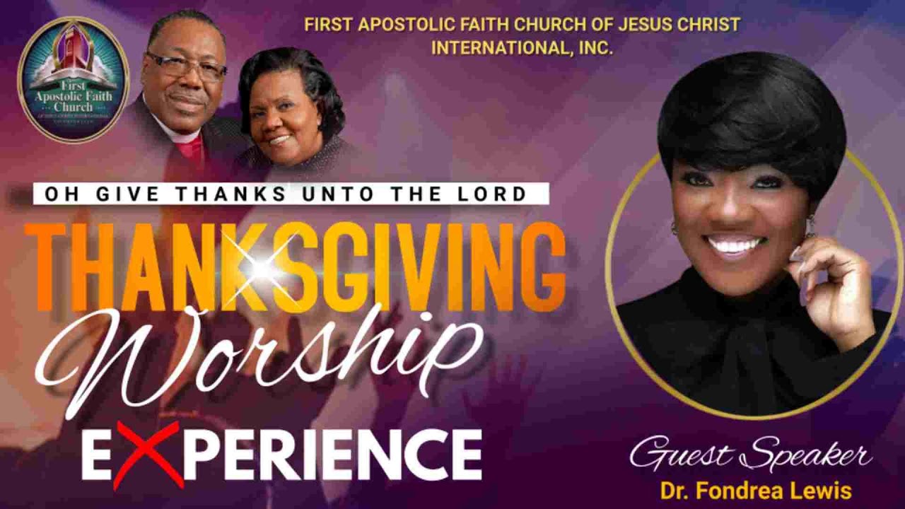 Thanksgiving Worship Experience with Dr. Fondrea Lewis - YouTube
