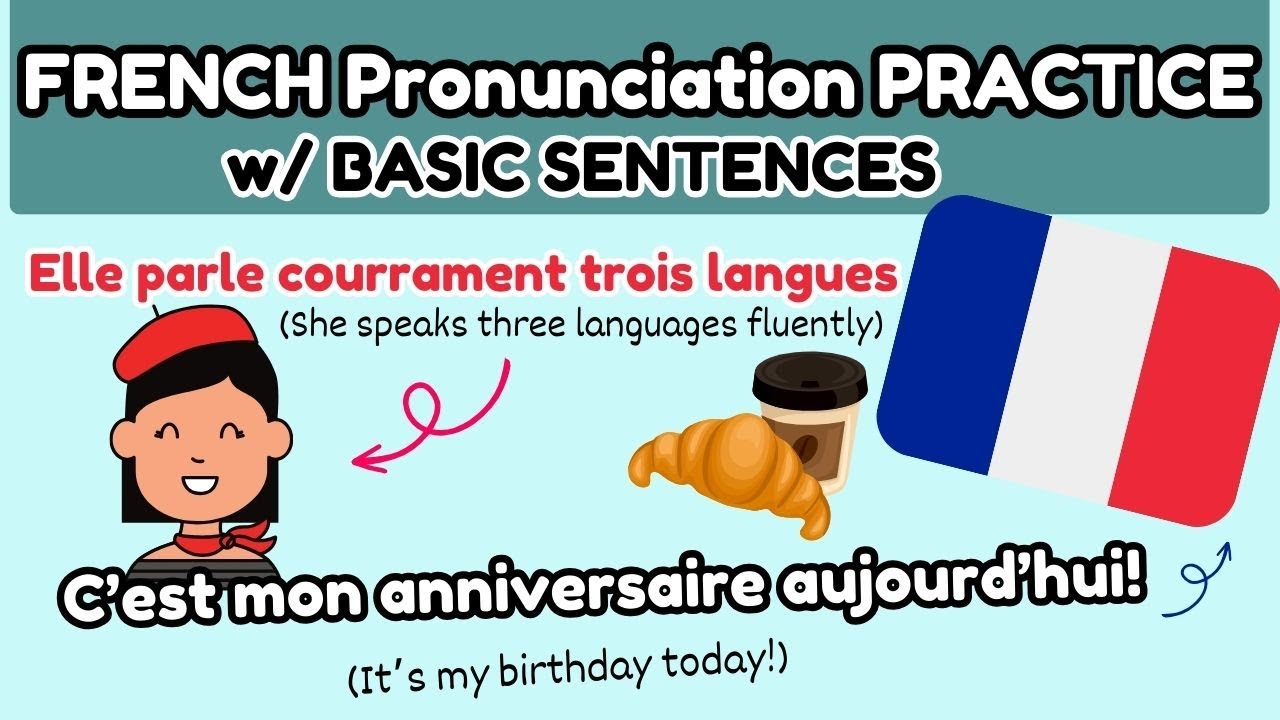 FRENCH Pronunciaton PRACTICE: with daily basic sentences - YouTube
