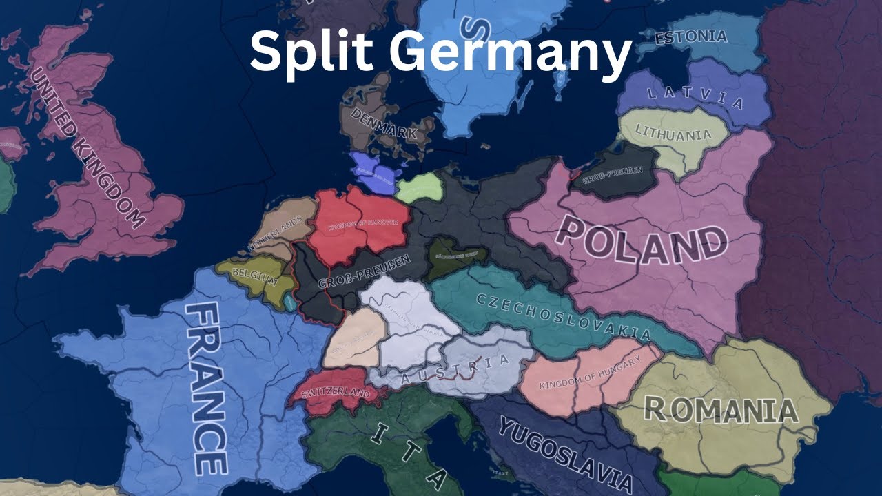 What if Germany was split up after WW1? - HOI4 Timelapse - YouTube