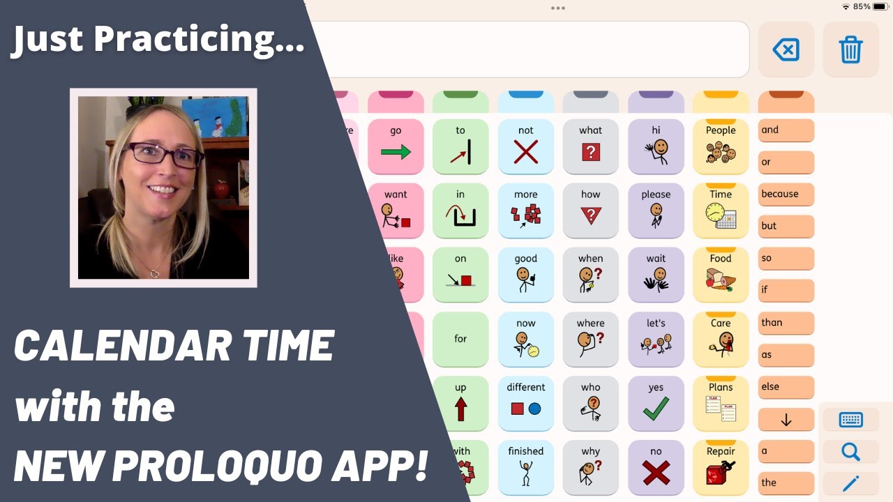 Calendar Time with Proloquo - Just Practicing! - YouTube
