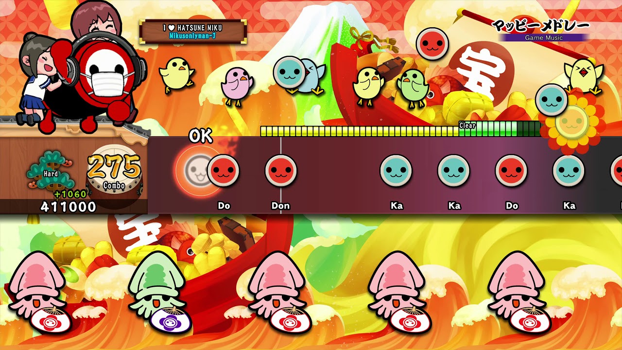 MAPPY Medley - DIG DUG Ver. - Taiko No Tatsujin PS4 PRO - YouTube