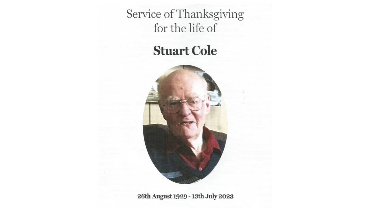 Stuart Cole Service of Thanksgiving - YouTube
